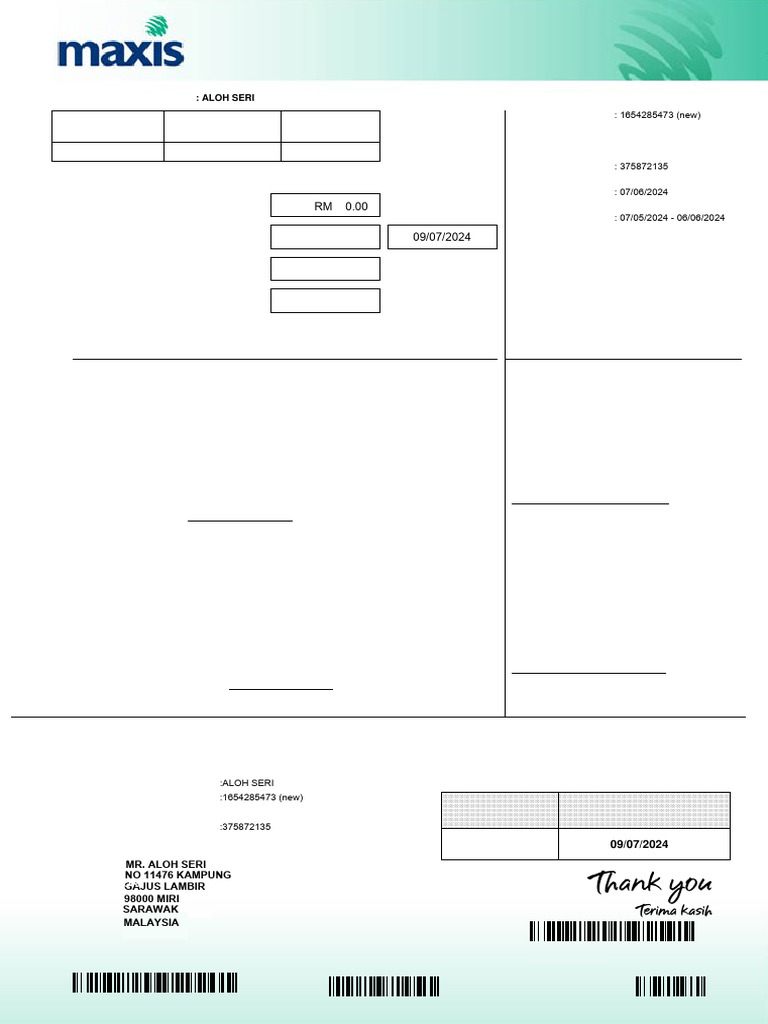 Maxis Feb14 Bills | PDF
