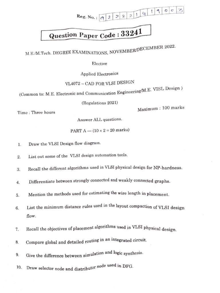 CAD For VLSI Design | PDF