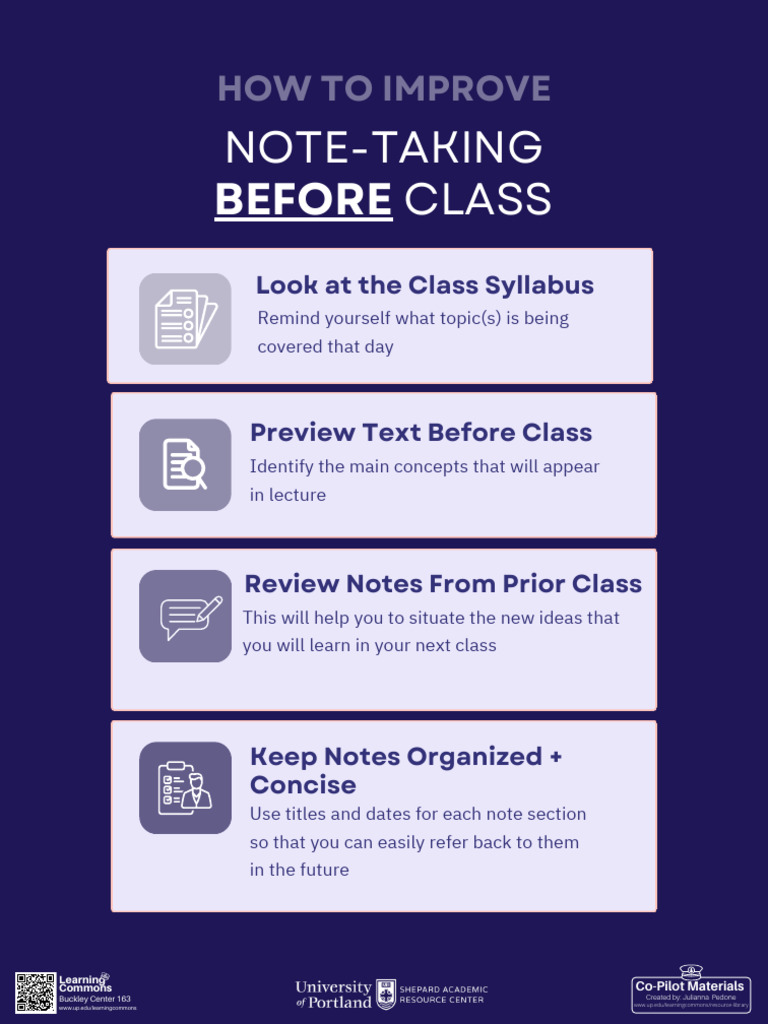 How To Improve Note Taking Before Class | PDF