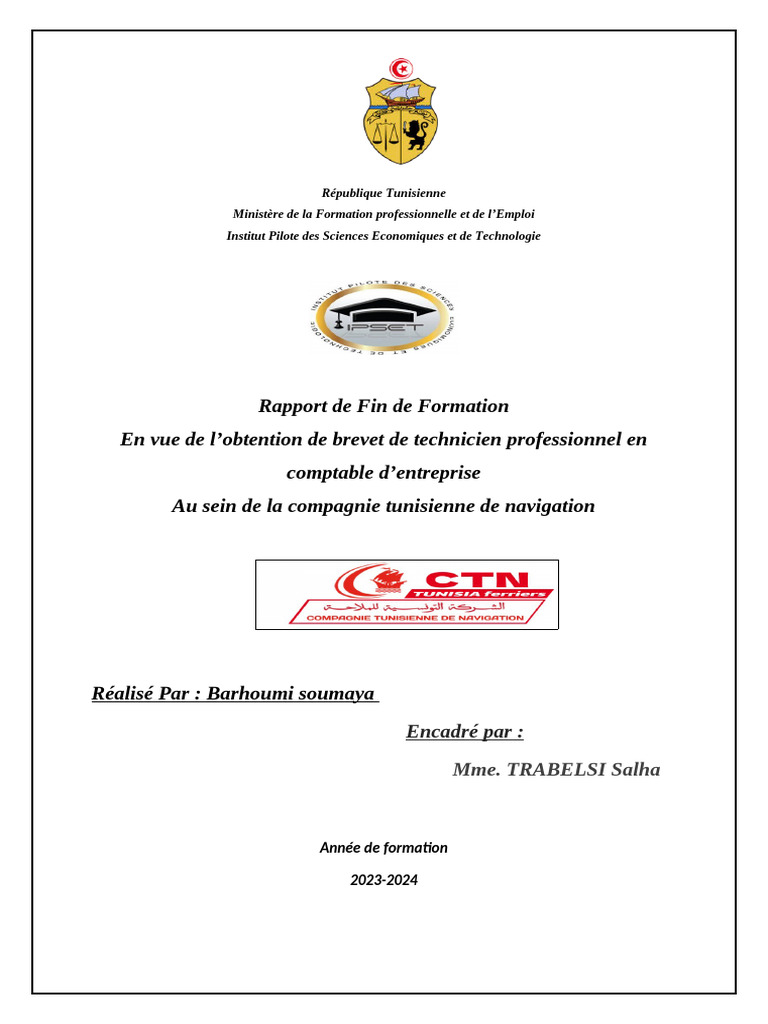 Rapport de Stage Soumaya Barhoumi Final | PDF