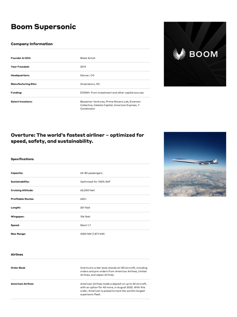 Boom Fact Sheet | PDF