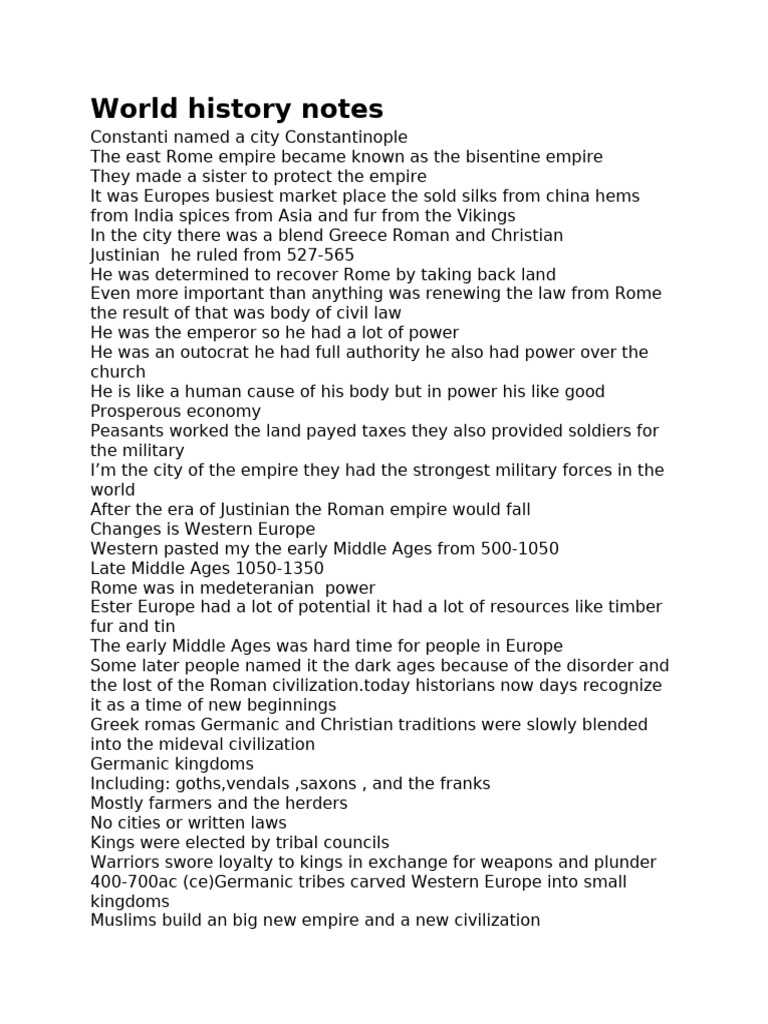 World History Notes | PDF