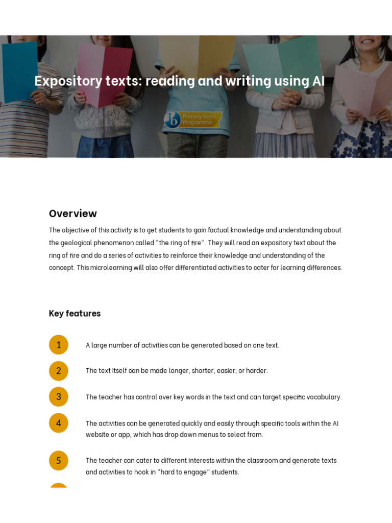 Expository Texts Reading and Writing Using Ai En | PDF