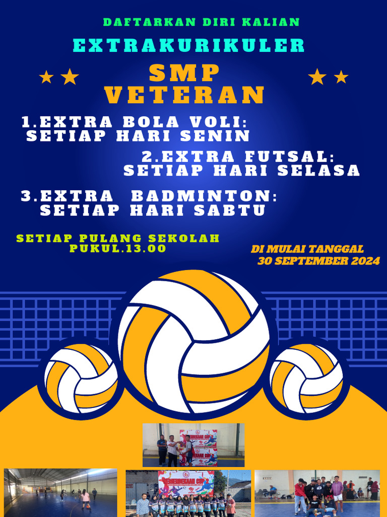 Poster Turnamen Bola Voli Ilustrasi Biru Kuning - 20240921 - 075237 ...