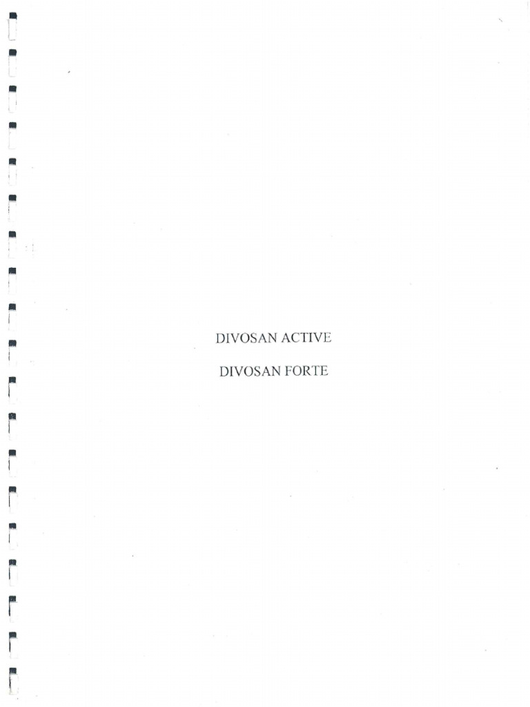 Manual Divosan Forte España Parte 1 PG 1 A 36 | PDF