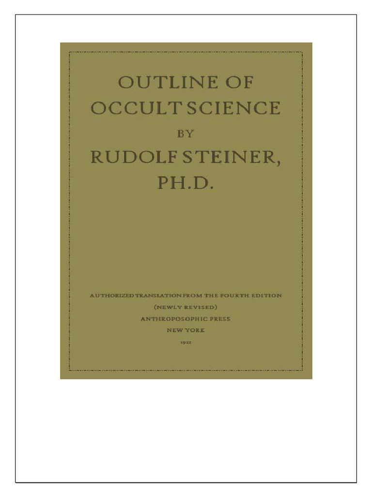 Outline-Of-Occult-Science (1922) | PDF
