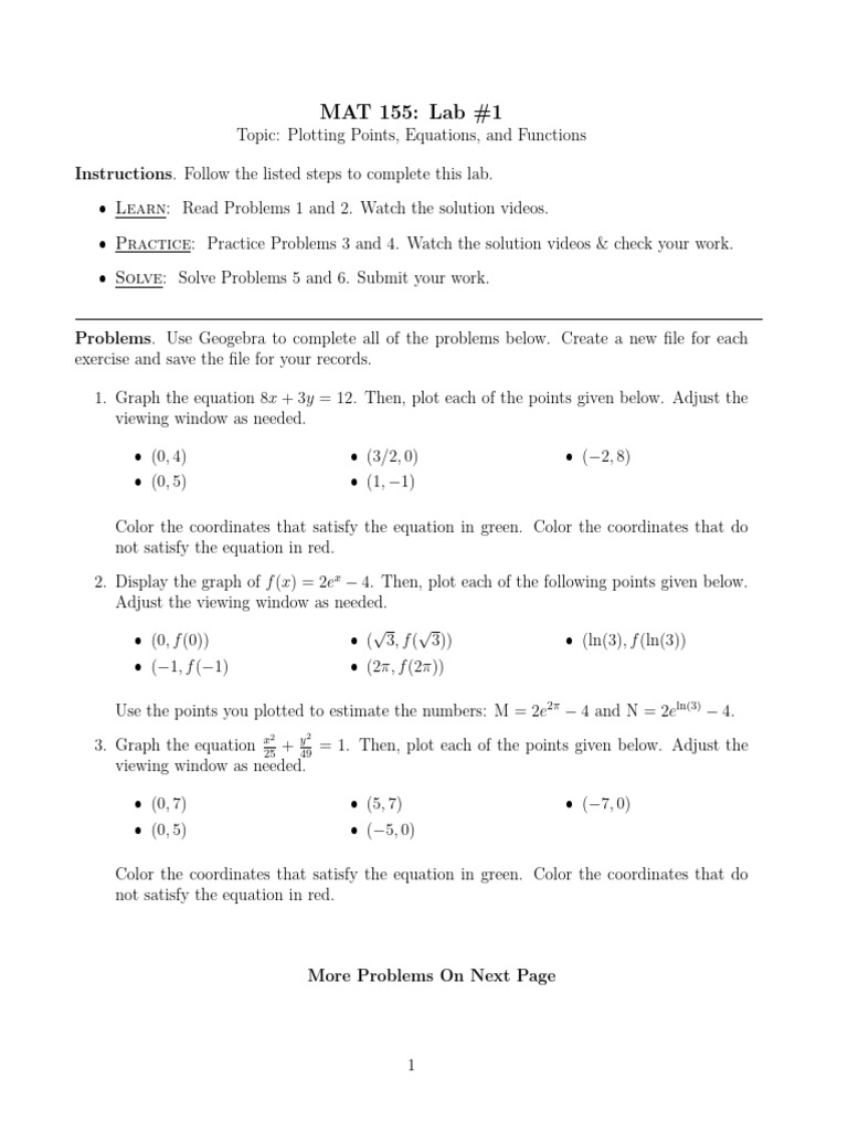 155 Lab1 Fall21 5 | PDF | Mathematical Concepts | Mathematical Relations