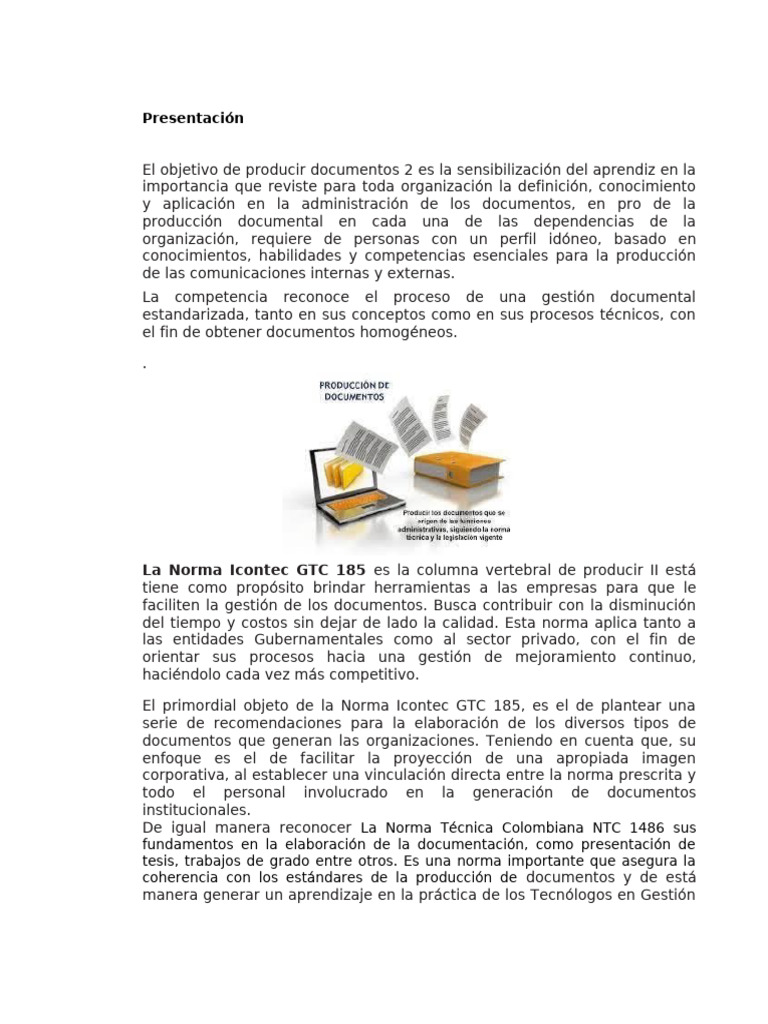 Guía Producir Documentos II | PDF | Aprendizaje