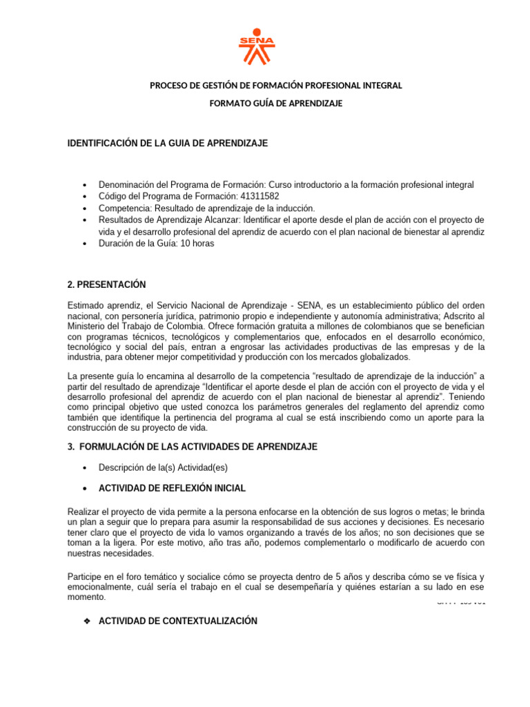 GFPI-F-019 - GUIA - DE - APRENDIZAJE INDUCCIÓN RAP3 (Revisada) | PDF | Negocios | Arte