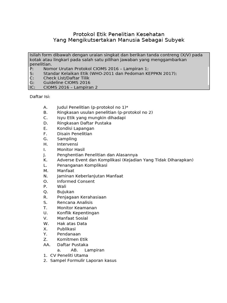 Contoh protokol | PDF
