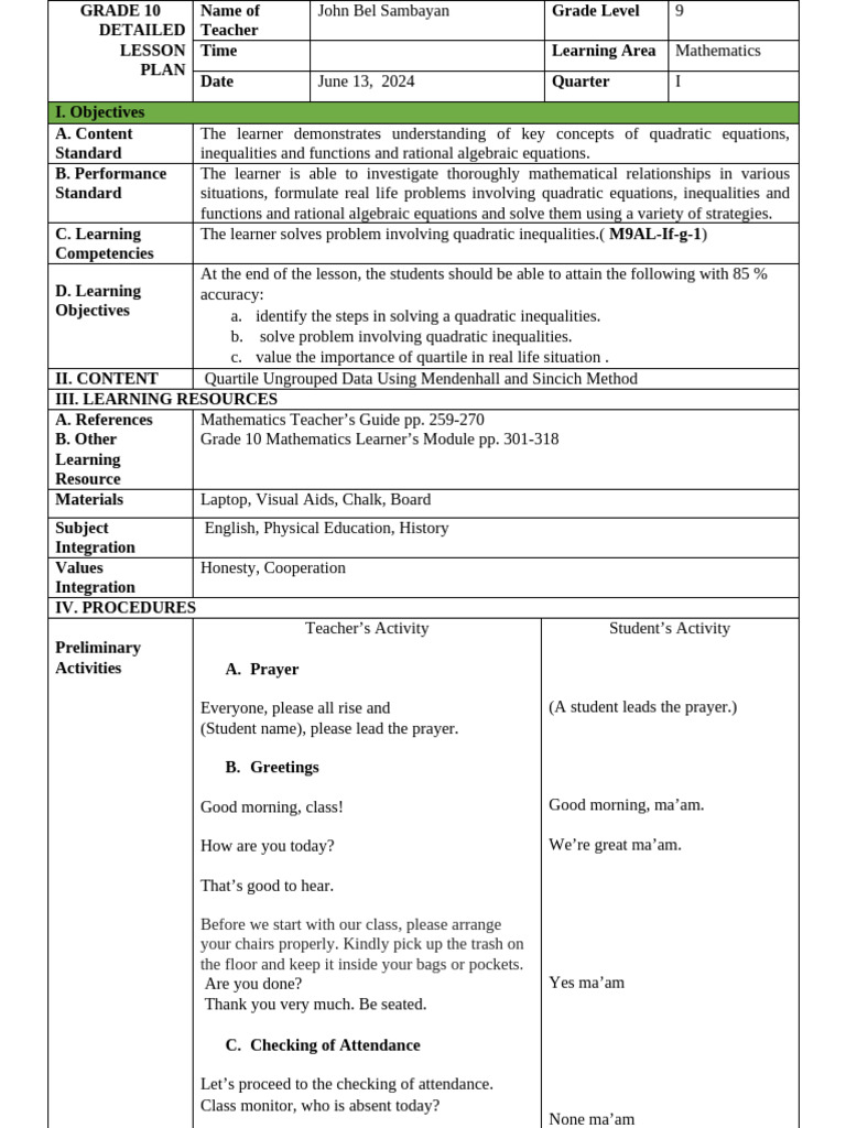 Best Intern Lesson Plan Edited | PDF