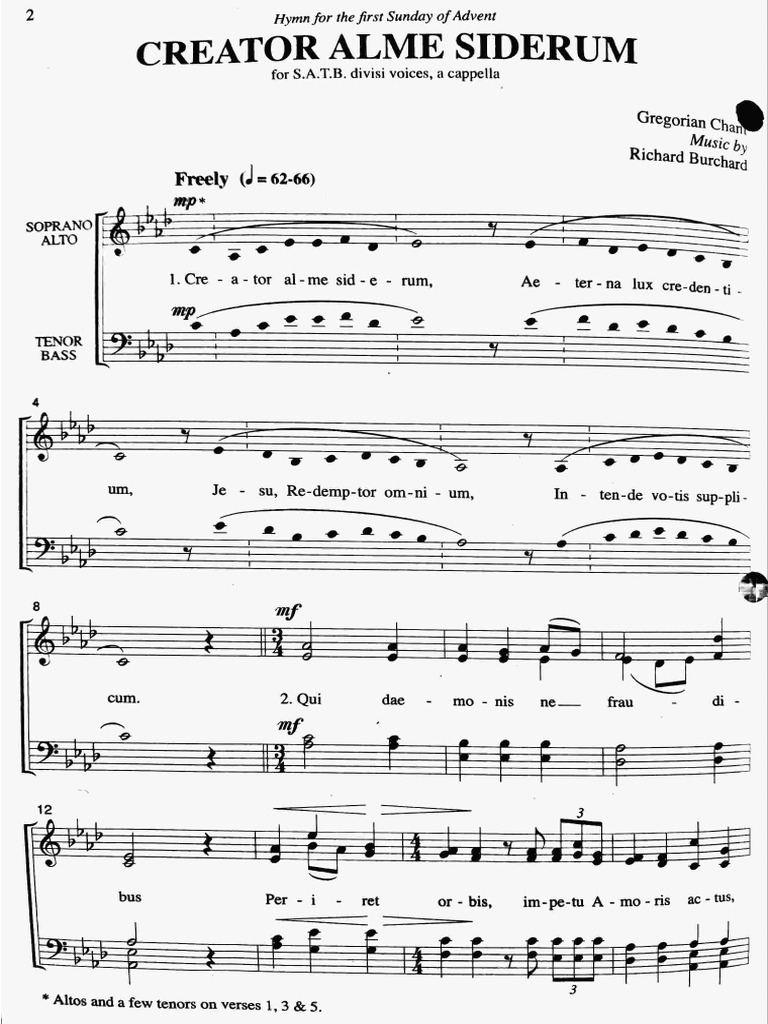 Creator Alme Siderum (Burchard) | PDF