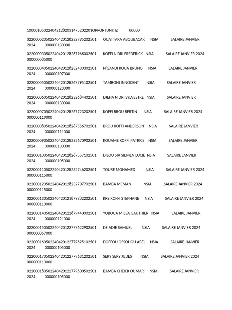 Virement Nsia Banque | PDF