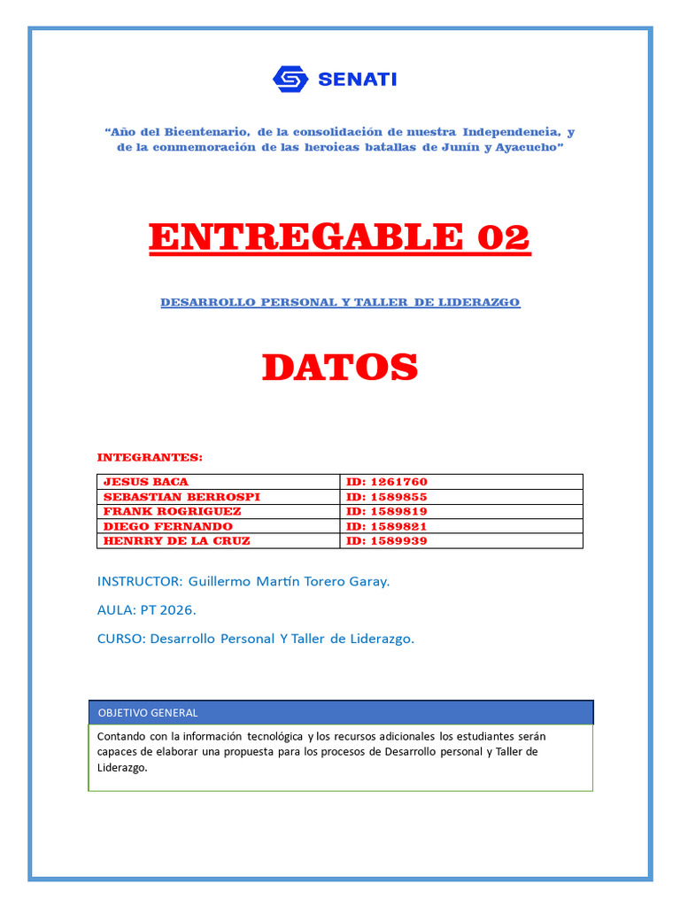 ENTREGABLE 02 | PDF