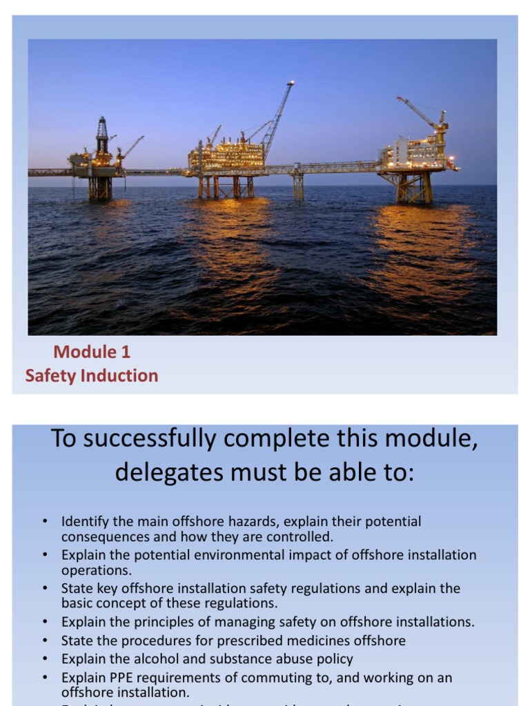Module 1 Safety Induction 1 | PDF | Occupational Safety And Health | Drilling Rig