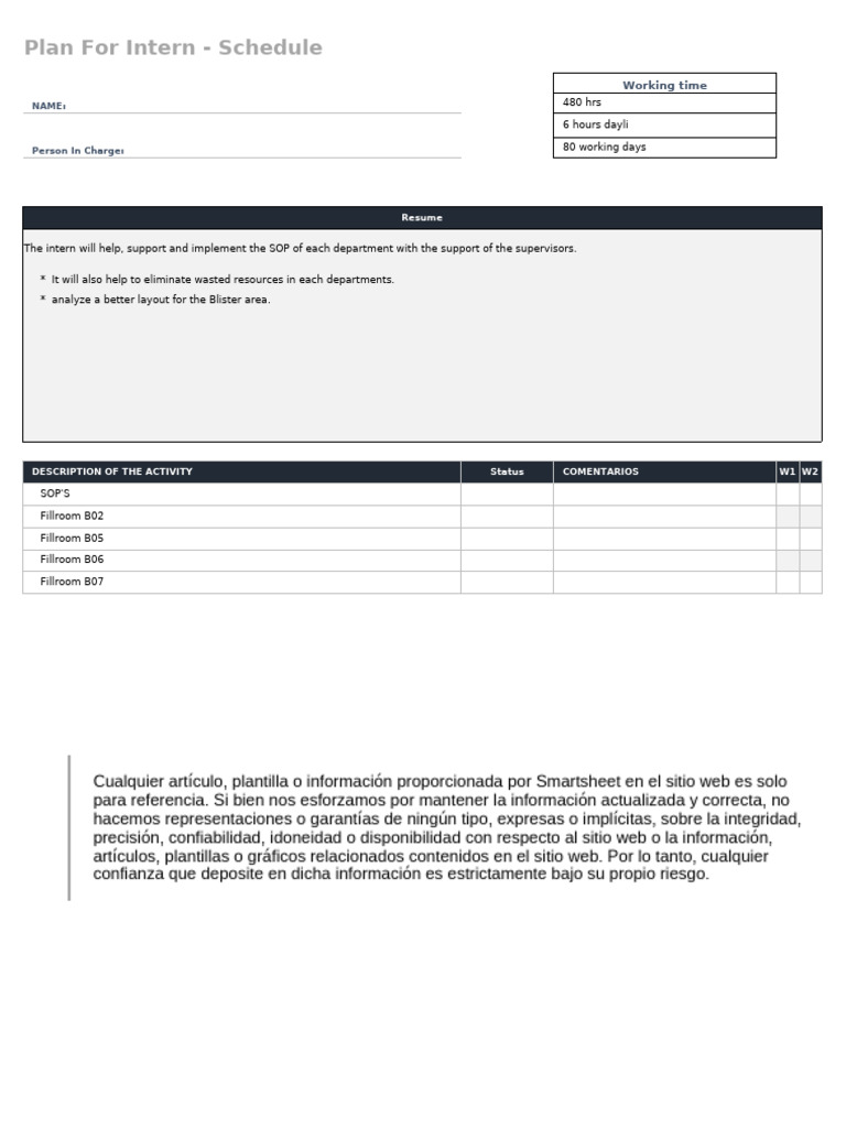 Intern Schedule | PDF