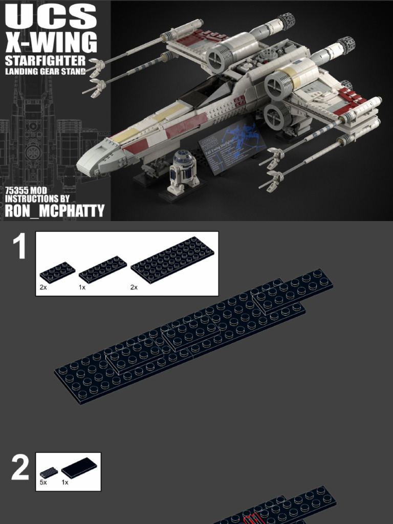 MOD 75355 UCS X-Wing Landing Gear Stand v1.1 by Ron McPhatty | PDF