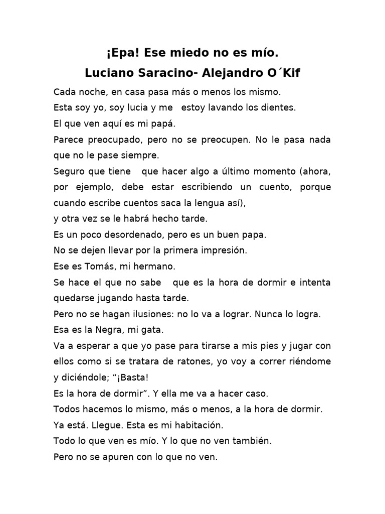 ¡Epa! Este miedo no es mío | PDF