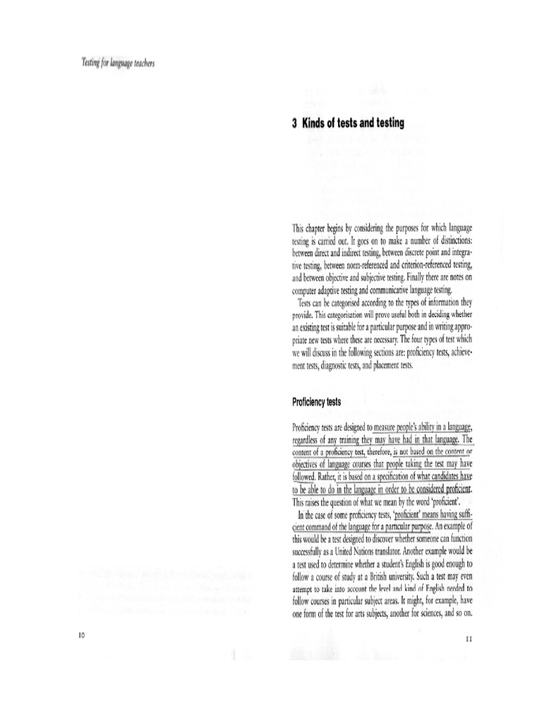 Hughes Testing For Language Teachers Kinds of Tests and Testing | PDF