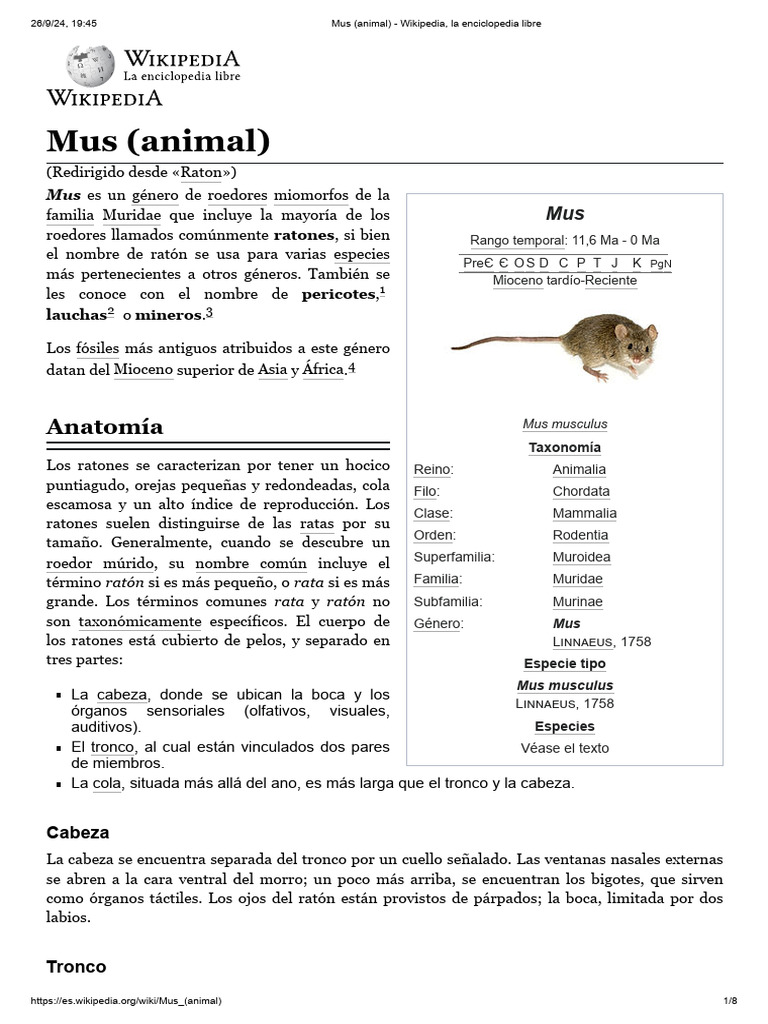 Mus (Animal) | PDF