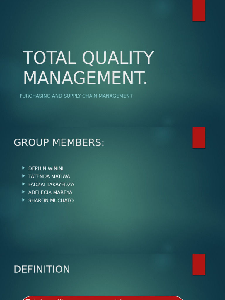 Total Quality Management | PDF