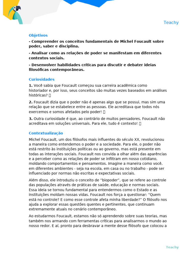 Debate Sobre Poder e Controle Na Sociedade Moderna | PDF