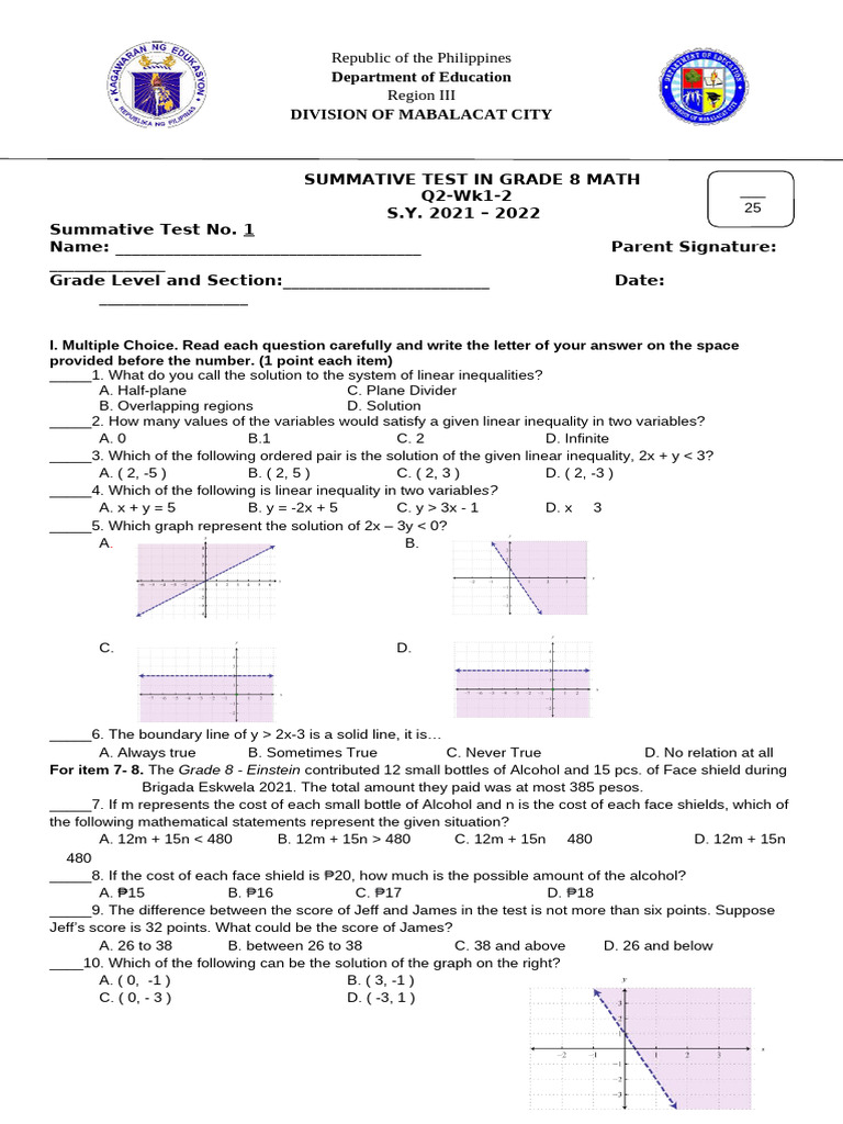 Q2-Summative Test 1 | PDF