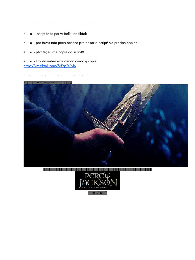 ! Script de Percy Jackson | PDF