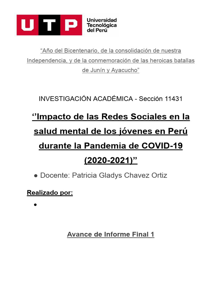 Avance 1 | PDF