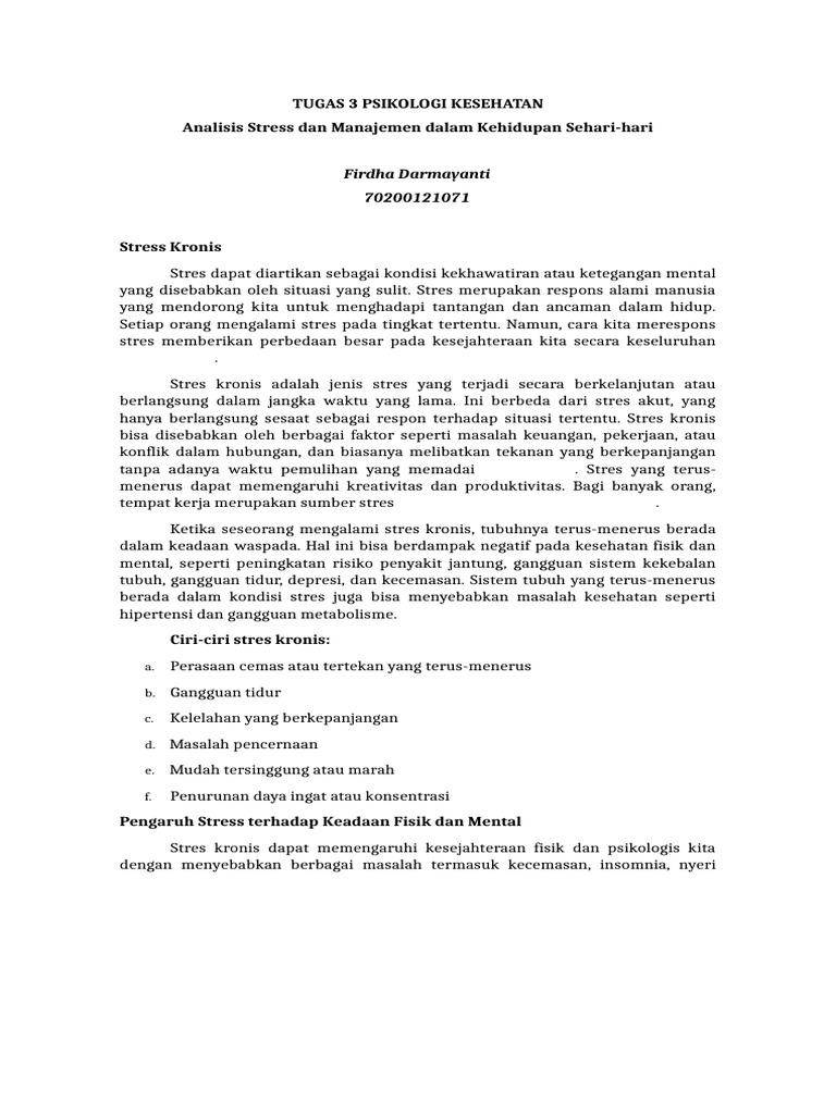 Tugas 3 Psikologi Kesehatan Pdf
