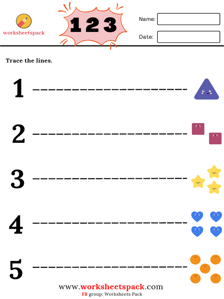 Tracing Straight Lines Worksheets Free Printable | PDF