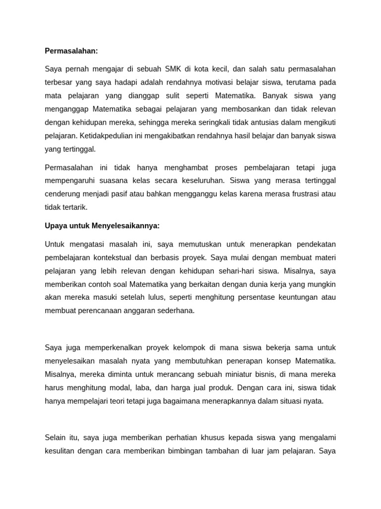 Contoh Studi Kasus - SMK | PDF