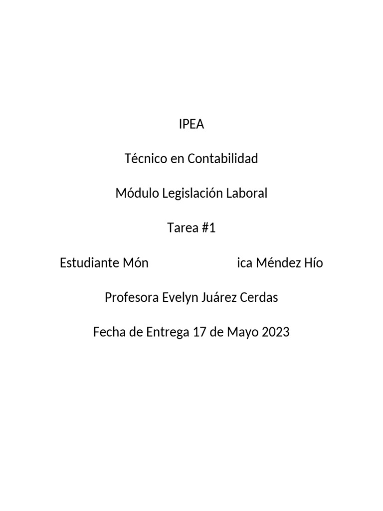 Tarea Realizada Conta 1 | PDF