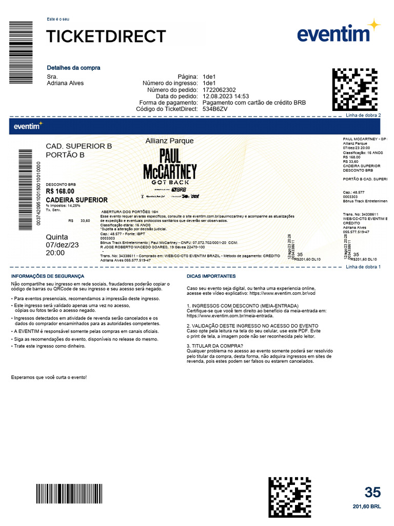 Ticketdirect 1 | PDF