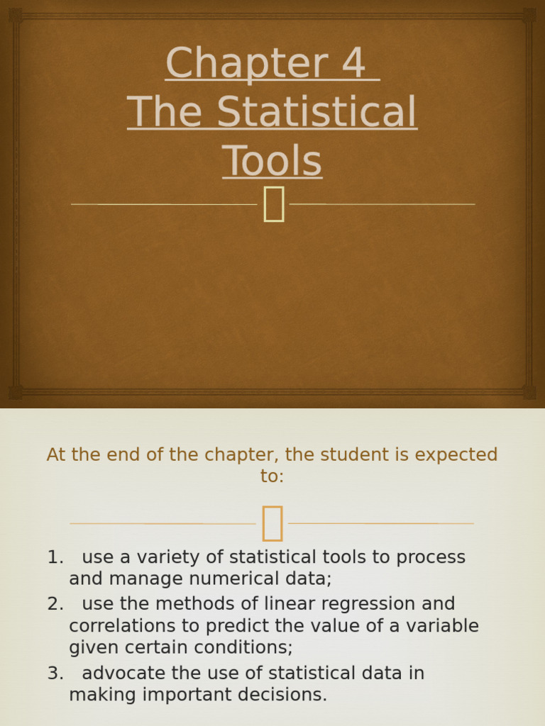 C4 The Statistical Tools | PDF