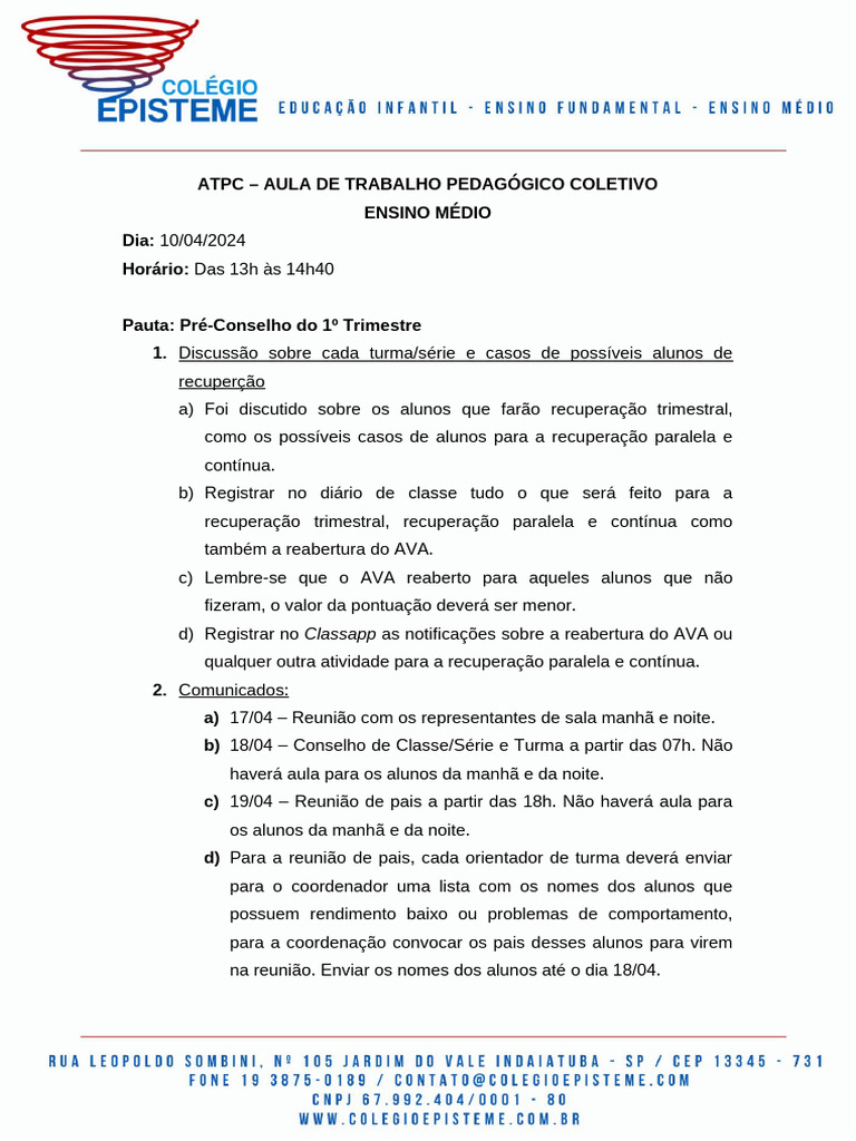 Ata Atcp - Pauta 10-04 | PDF