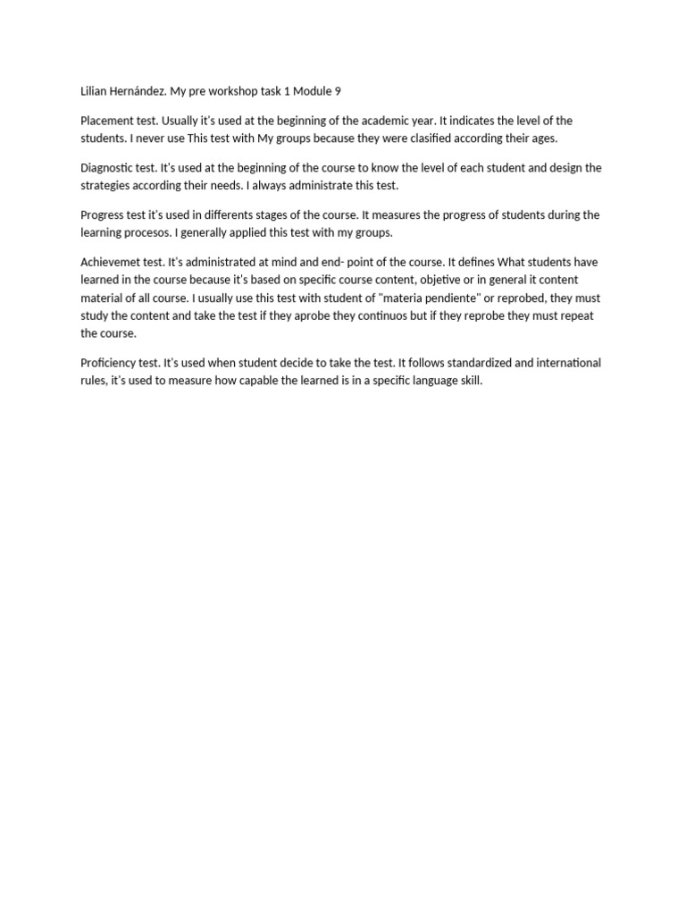 Lilian Hernández my pre workshop task 1 | PDF