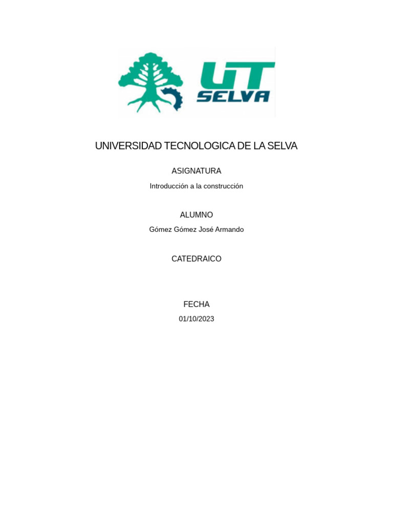 Universidad Tecnologica de La Selva | PDF