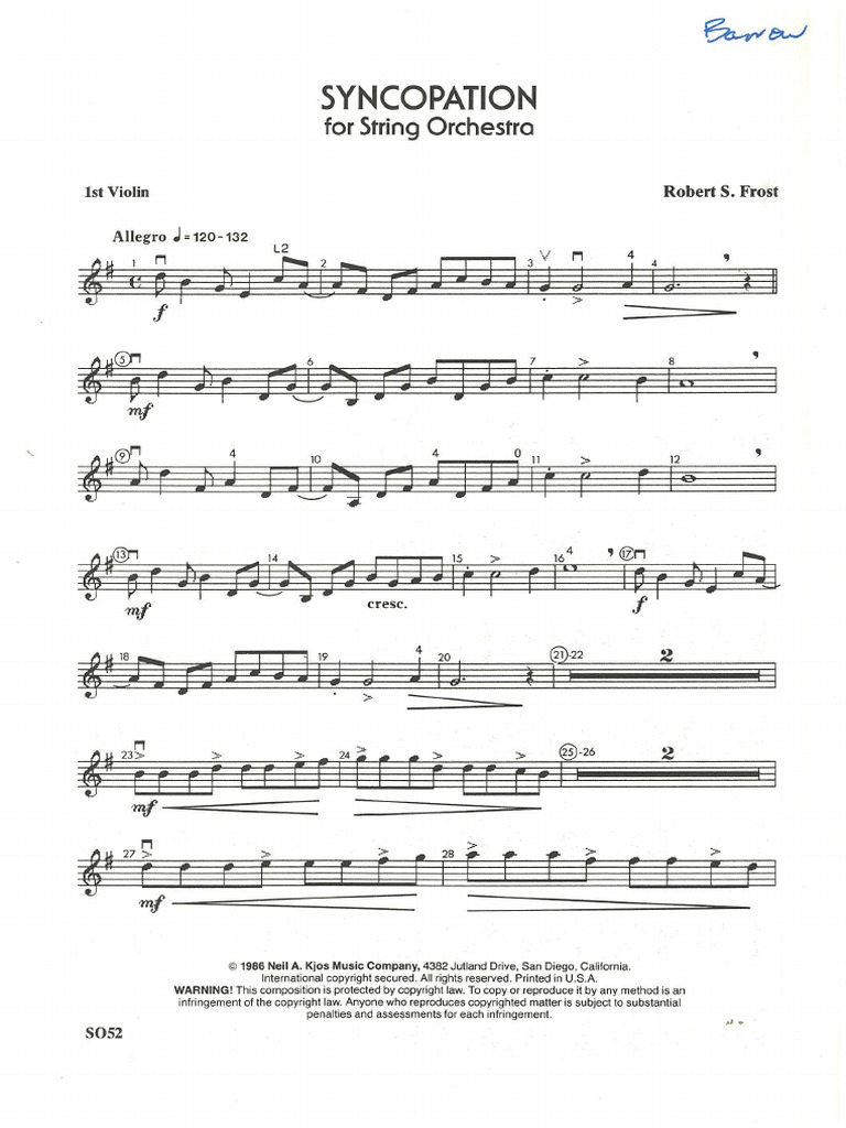 Syncopation Parts | PDF