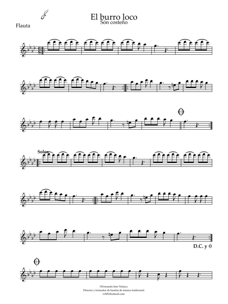 El Burro Loco - Partes-1 | PDF | Instrumentos musicales | Aerófonos