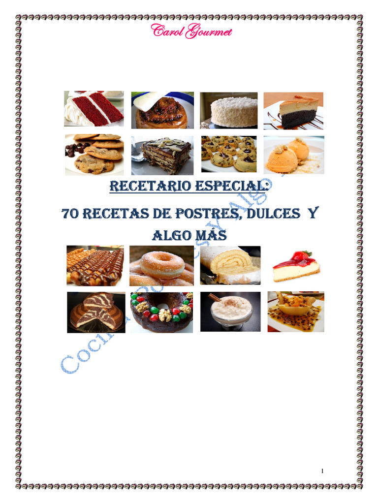 Recetario de 70 Postres Creativos | PDF | Caramelo | Helado