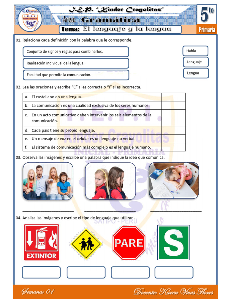 Gramática 5º P | PDF