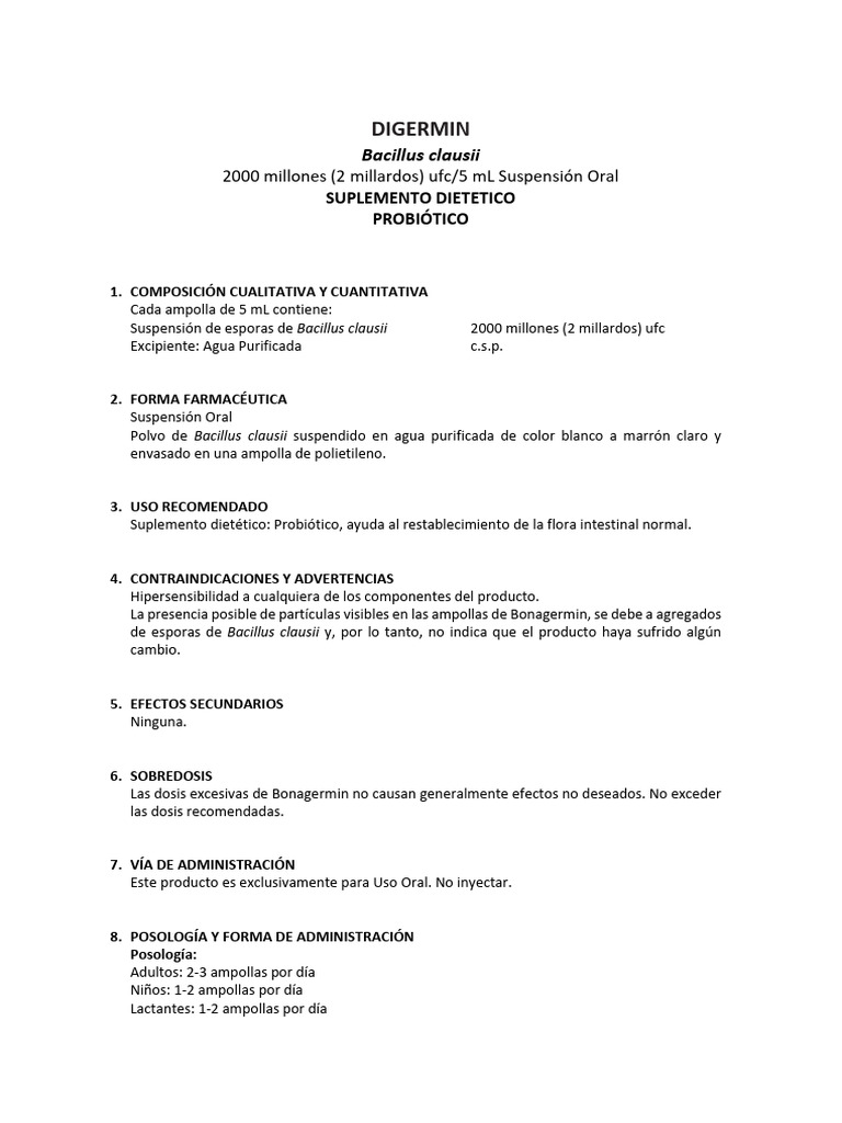 Ficha Tecnica Digermin | PDF | Agua