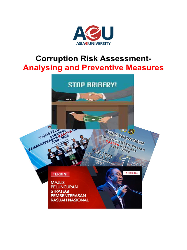 Corruption Risk Assessment- Analysing and Preventive Measures | PDF
