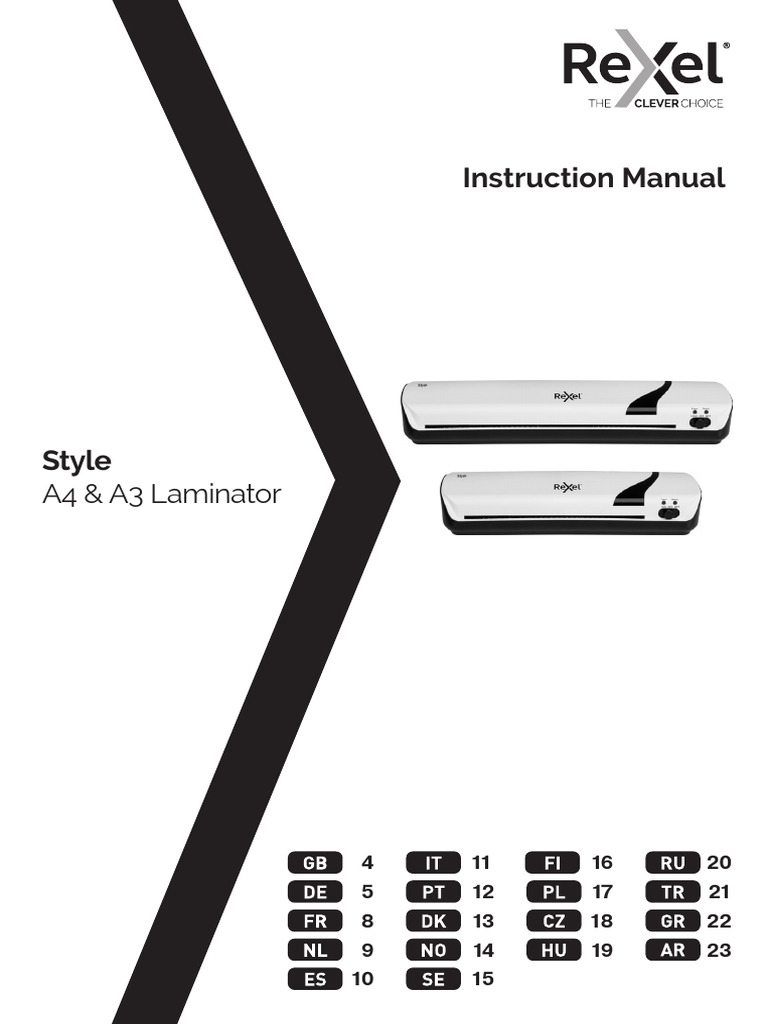 Rexel Style A3 A4 Laminators Manual | PDF | Waste