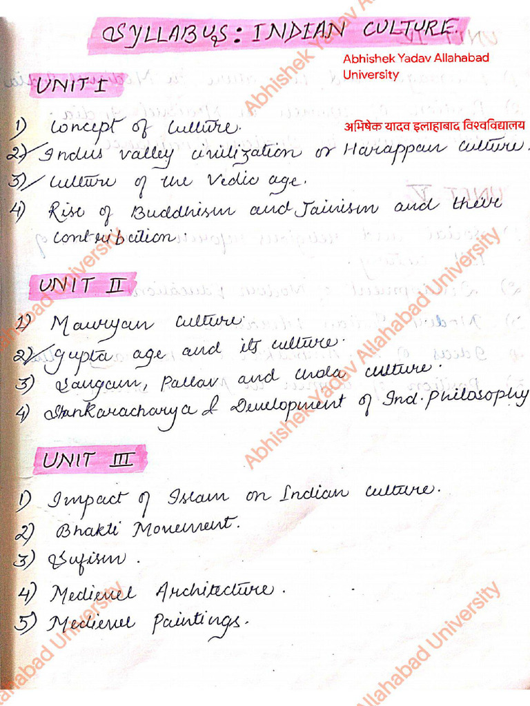 Indian Culture Notes... | PDF