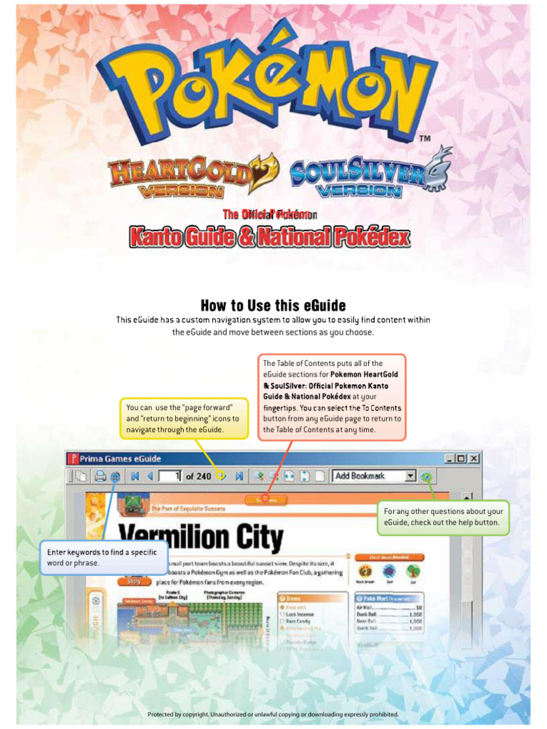 Pokemon HG SS - The Official Pokemon Kanto Guide National Pokedex Game ...