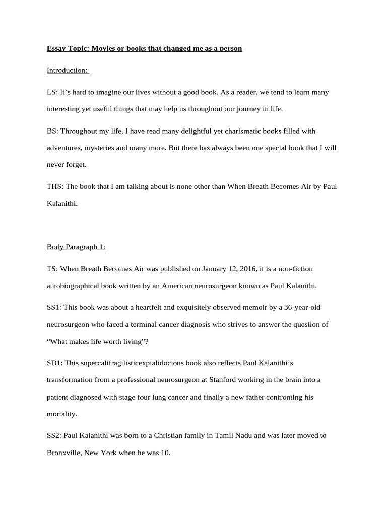 Essay Topic | PDF