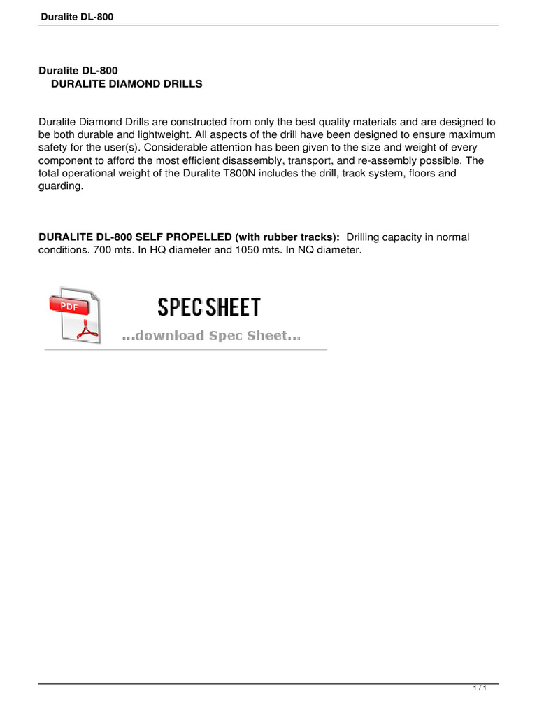 Duralite DL 800 | PDF