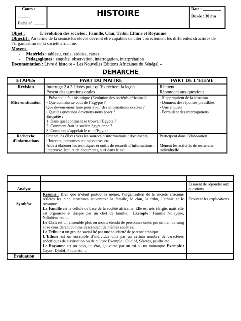 Histoire CM1 | PDF